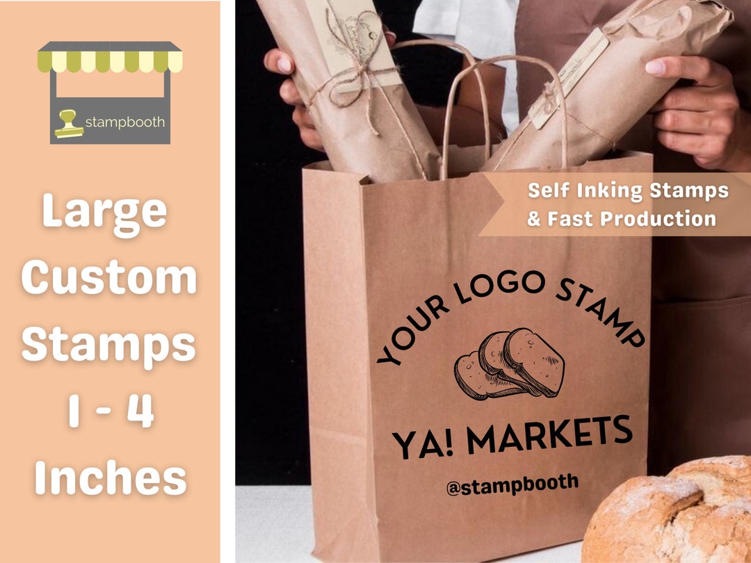 Self-inking Custom Stamper Large Custom Stamp Logo Business Logo ...