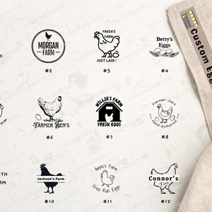 Custom Self Inking Stamp for Egg Stamp, Personalized Egg Stamp Farm ...