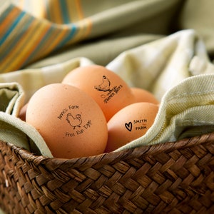 Custom Self Inking Stamp for Egg Stamp, Personalized Egg Stamp Farm ...