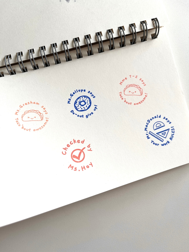Custom Teacher Stamp Self Inking, Personalized Teacher Gifts for ...