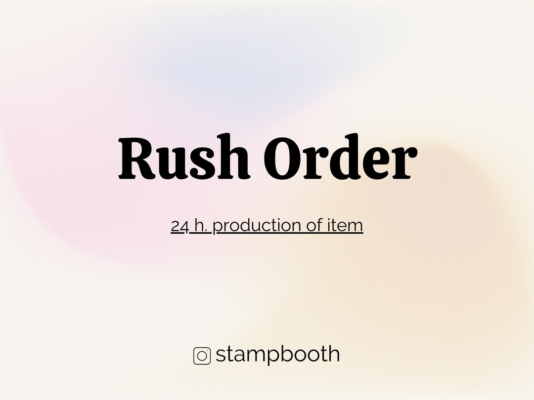 24H. Dispatch for Your Custom Stamp || RUSH MY ORDER || - Etsy