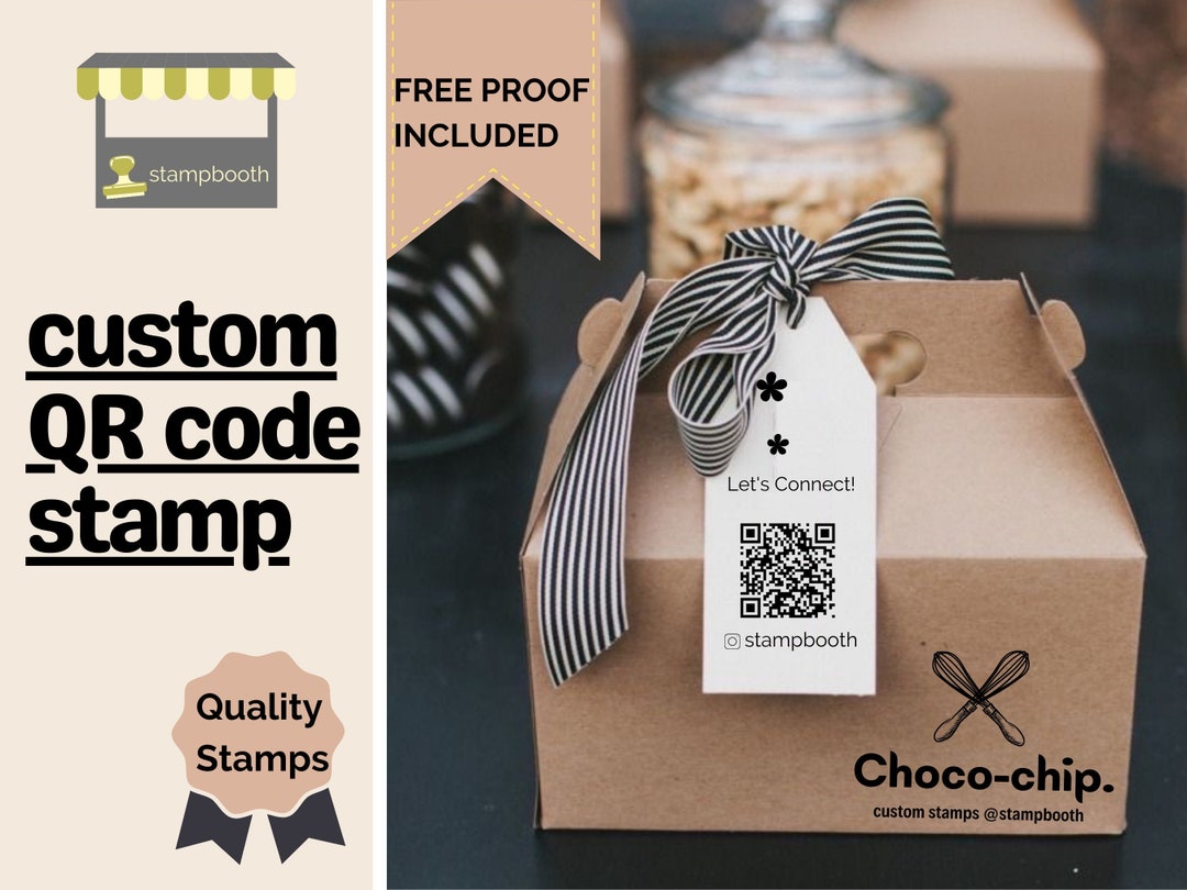 Business Branding Stamp QR Code Stamp Personalized Stamp Social Media ...