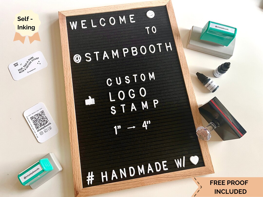 Custom Logo Stamp Branding Stamp Business Stamp Logo Stamp Custom Self Ink Stamper Personalized ...