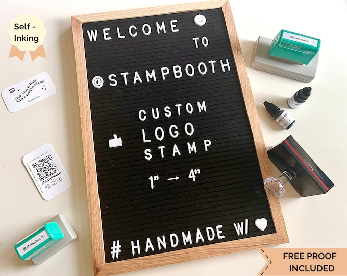 Custom Logo Stamp, Packaging Stamp With Your Logo, Self Inking Stamp or ...
