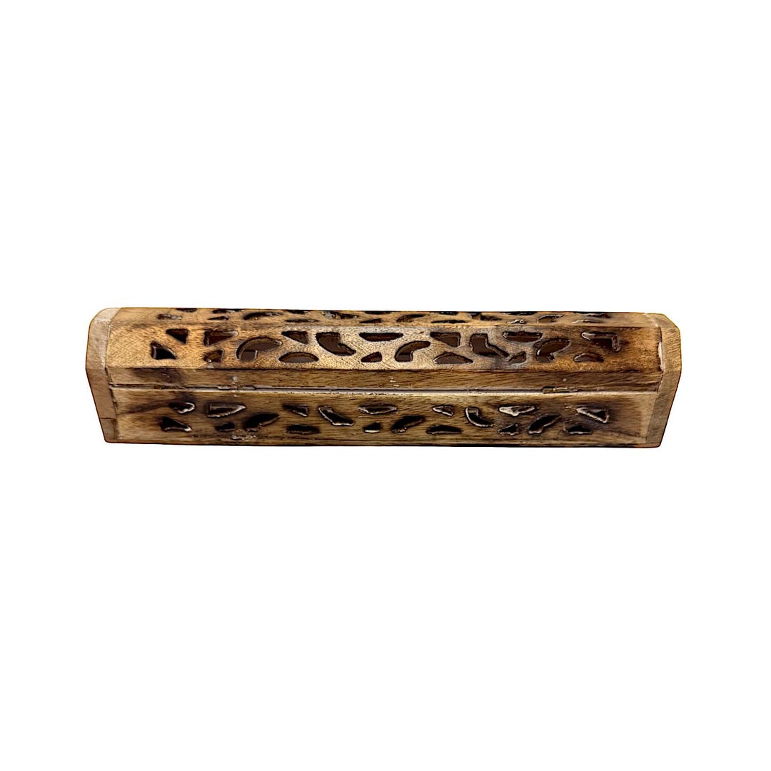 Handcrafted Wooden Dhoop Burner Box With Carved Vents - Etsy