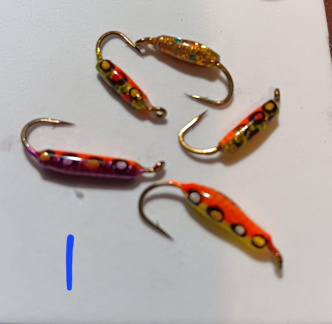 Clearance Ice Jigs. 5 Lead Jigs per Pack - Etsy