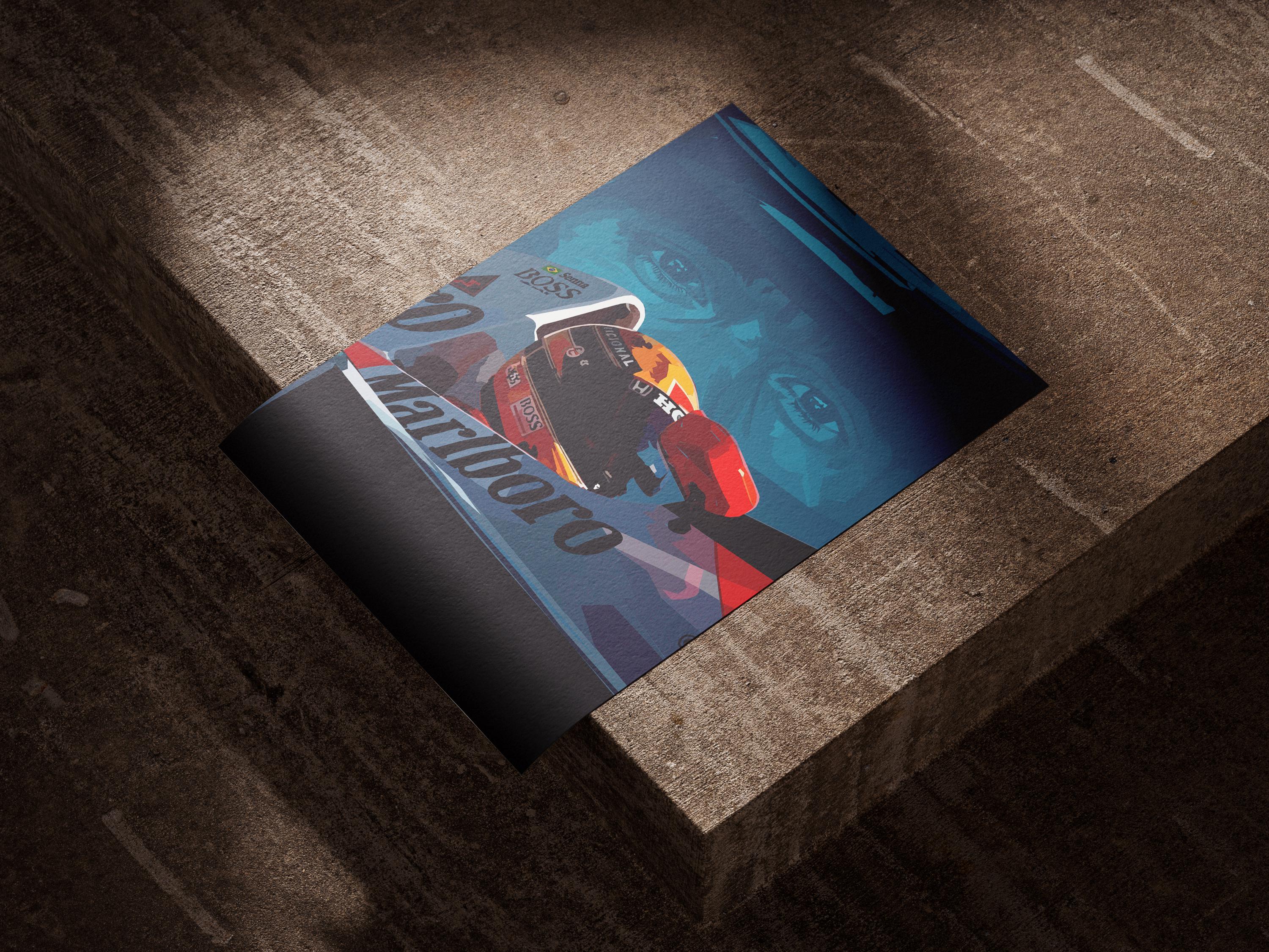 Ayrton Senna Vintage F1 Racing Poster (digital Download) - Etsy