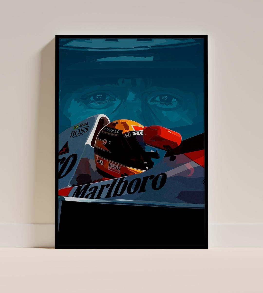 Ayrton Senna Vintage F1 Racing Poster (digital Download) - Etsy