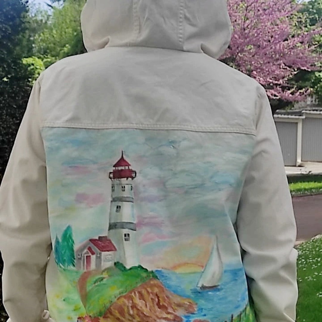 Seascape on Jacket for Order Sea Paintings on Clothes - Etsy
