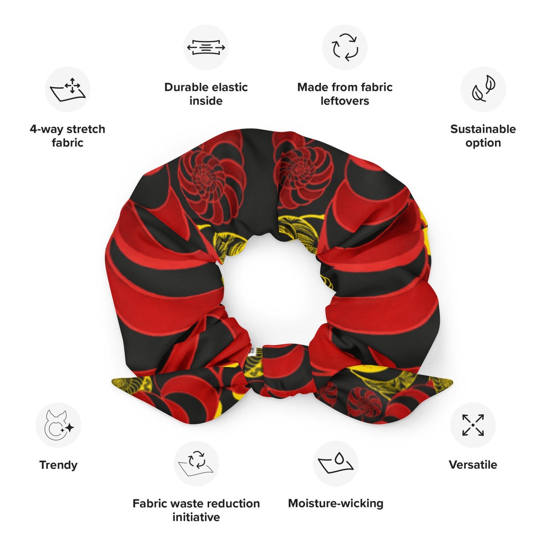 Patterned Scrunchie With Removable Bow - Etsy