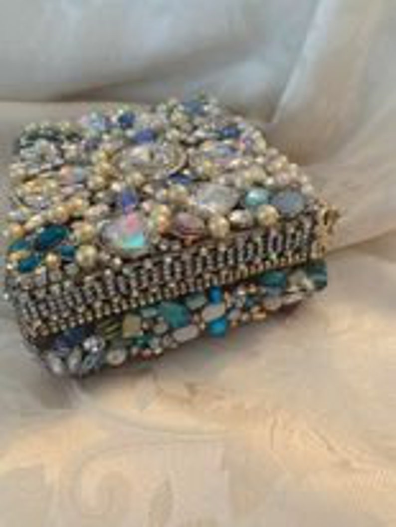 Blue Heaven Jeweled Music Box Art - Etsy