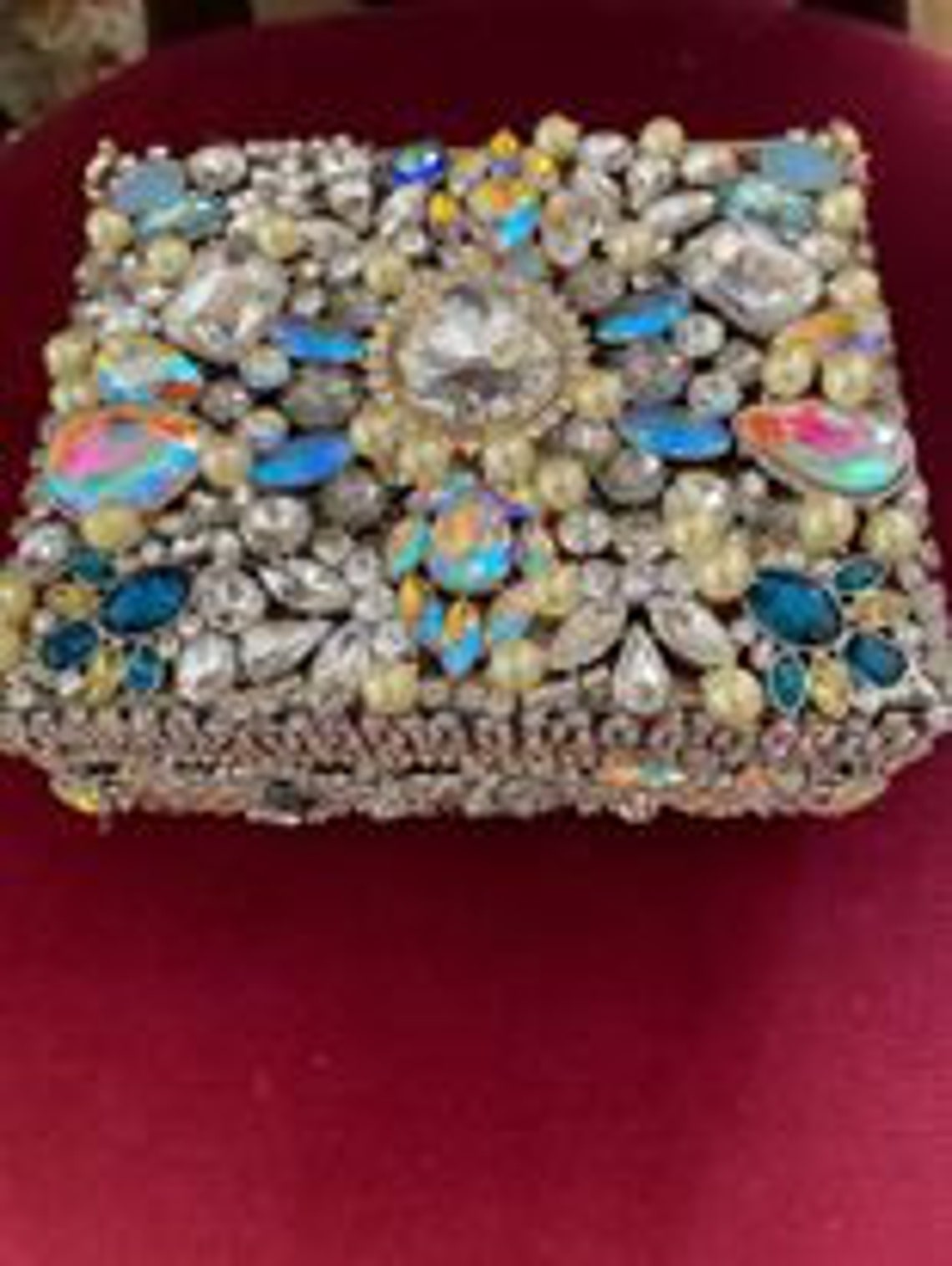 Blue Heaven Jeweled Music Box Art - Etsy