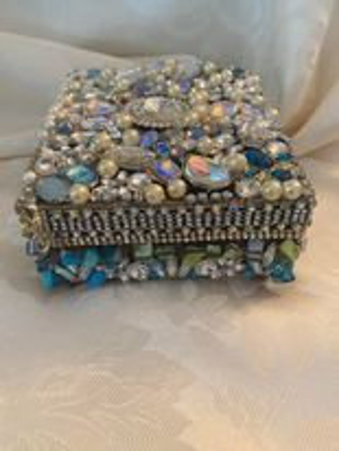 Blue Heaven Jeweled Music Box Art - Etsy