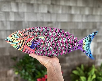 Parrot Fish Art - Etsy