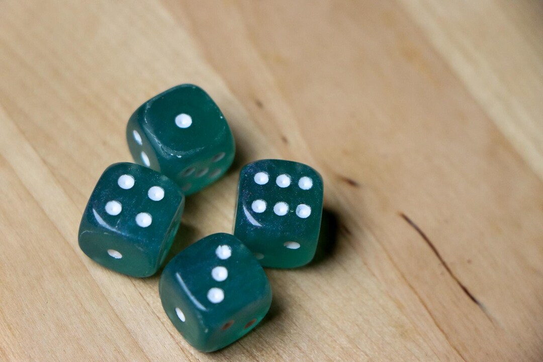 Mini Sea Blue | Mini D6 Dice | Round Edges | Pip D6 | Set of 4 - Etsy