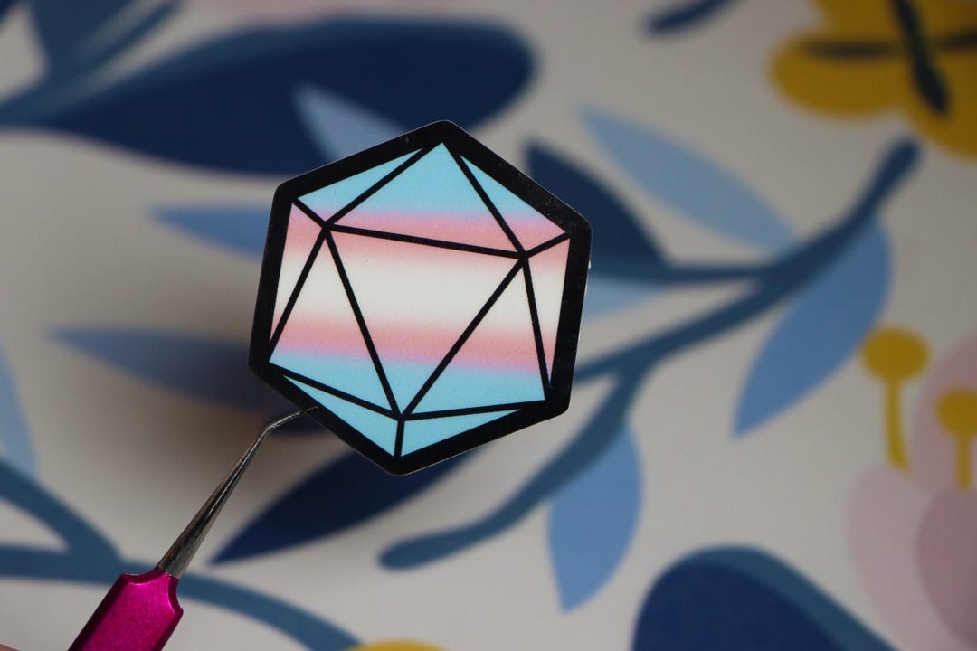 Trans D20 Stickers LGBTQ Vinyl Sticker - Etsy