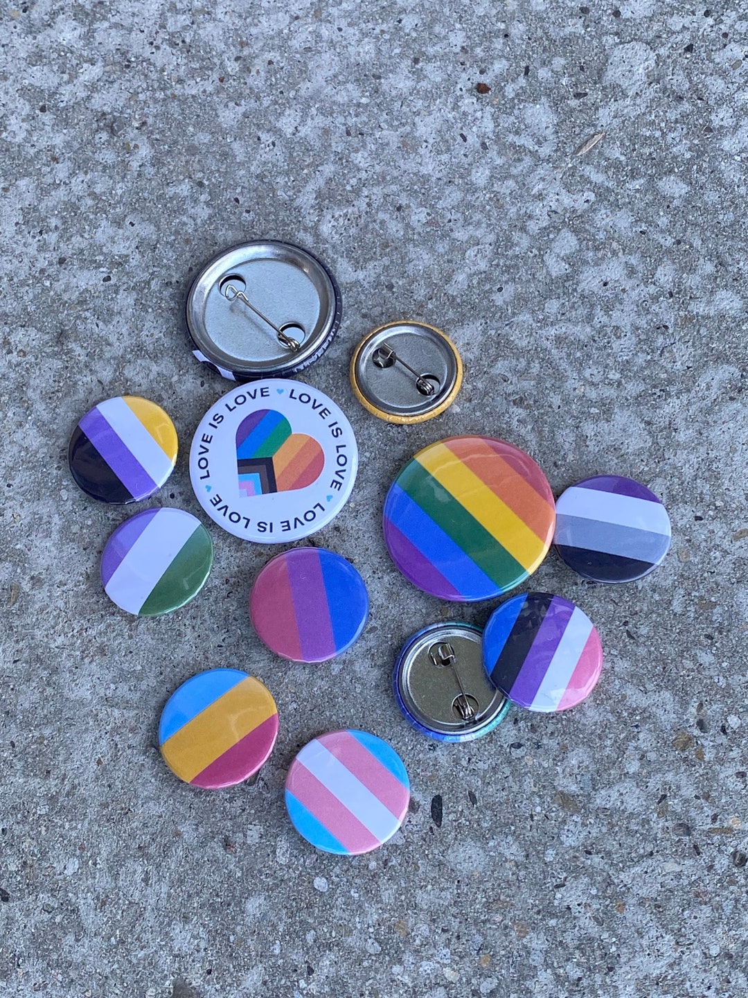 Pride Flag Buttons | Small & Medium | Custom Version Available - Etsy