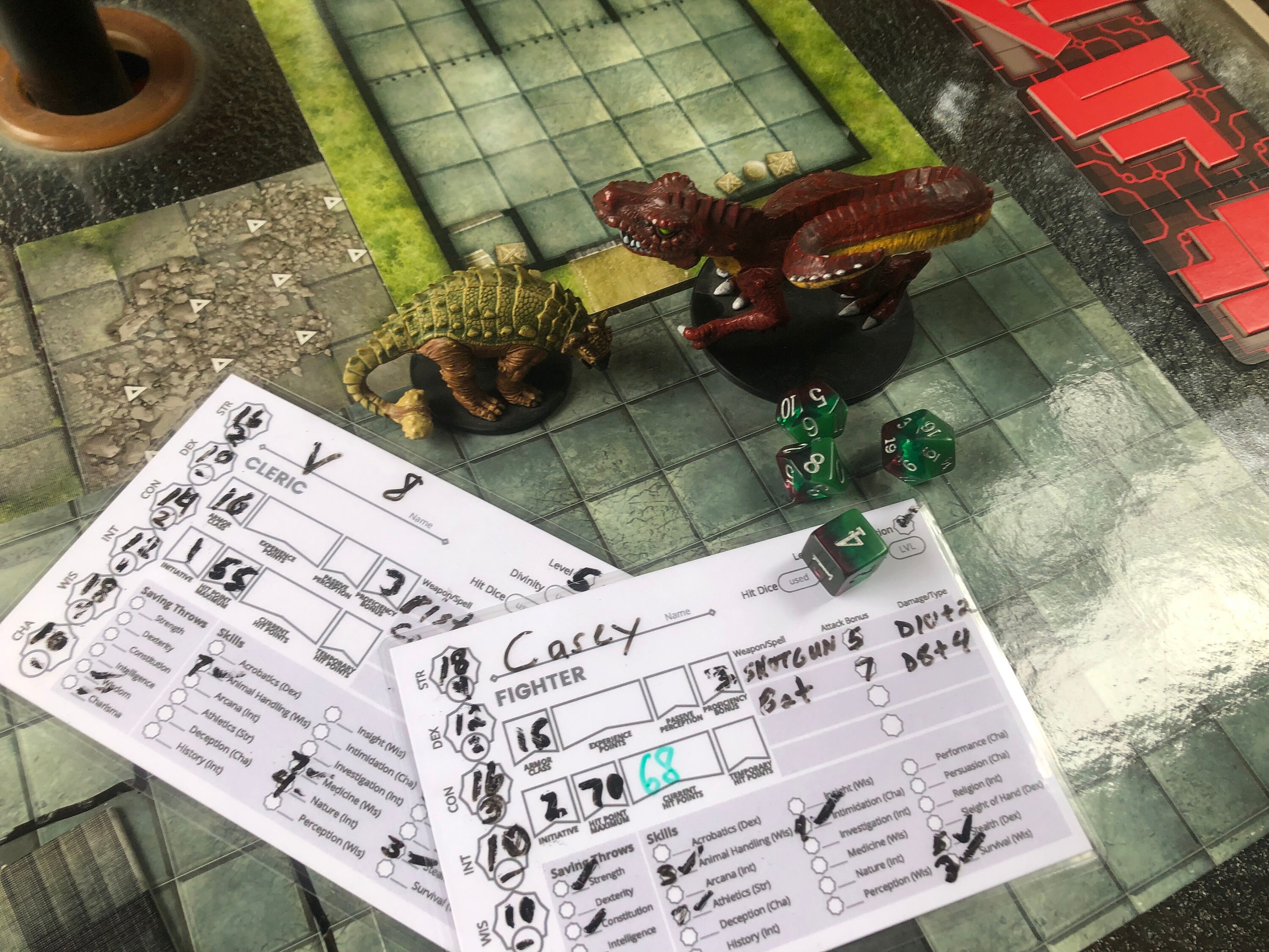 D&D Character Sheet Cards 4x6 Printed and Laminated Dungeons and ...