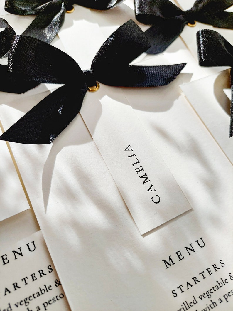 Menu With Place Card, Wedding Menu, Event Menus, Menus With Names ...