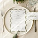 Wavy Edge Menu, Wedding Menu, Event Menus, Tasselled Menu, Elegant ...