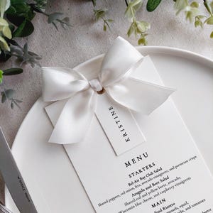 Professionally Printed Wedding Place Card & Menu Set: 400gsm Cardstock ...