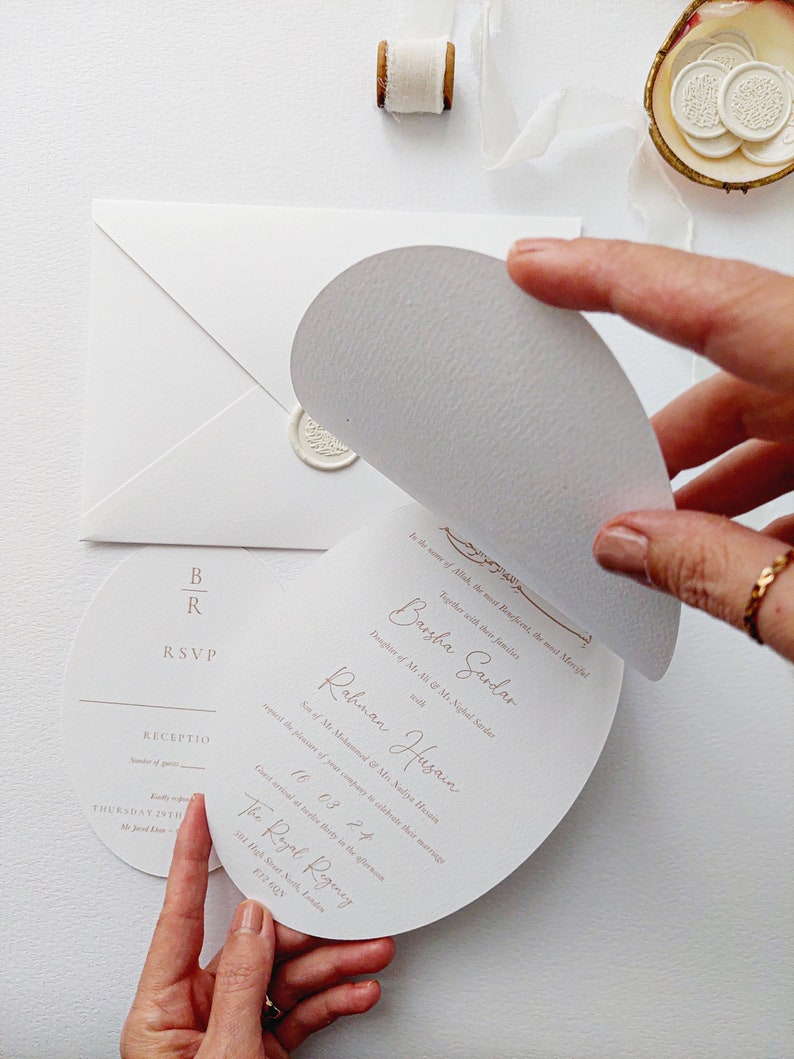 Oval Cut Wedding Invitation, Invitations Card, Luxury Wedding ...