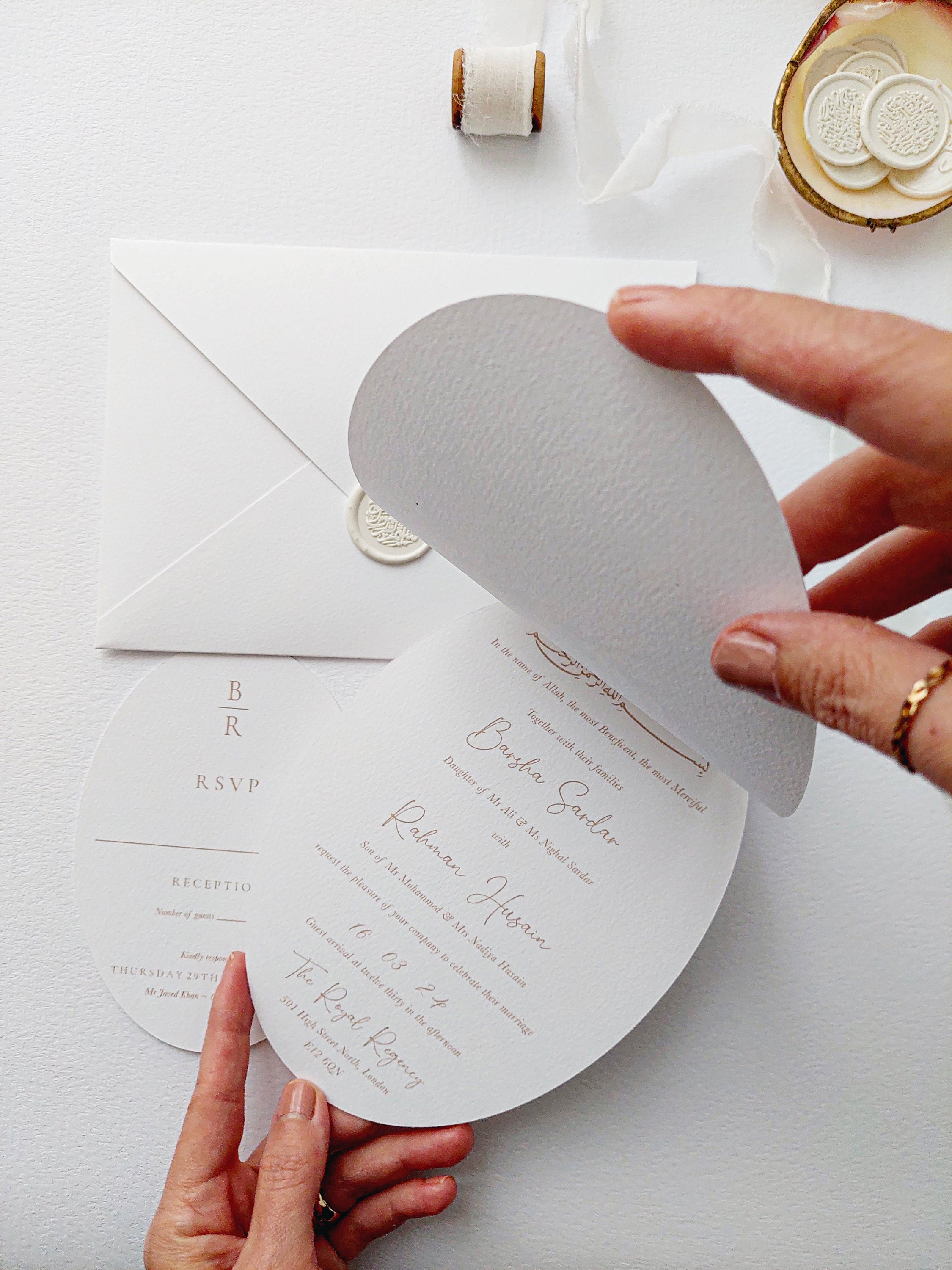 Oval Cut Wedding Invitation, Invitations Card, Luxury Wedding ...