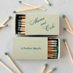 Sage Green Personalized Wedding Matchboxes, Custom Matchboxes for Events, Bridesmaids Matchboxes ...