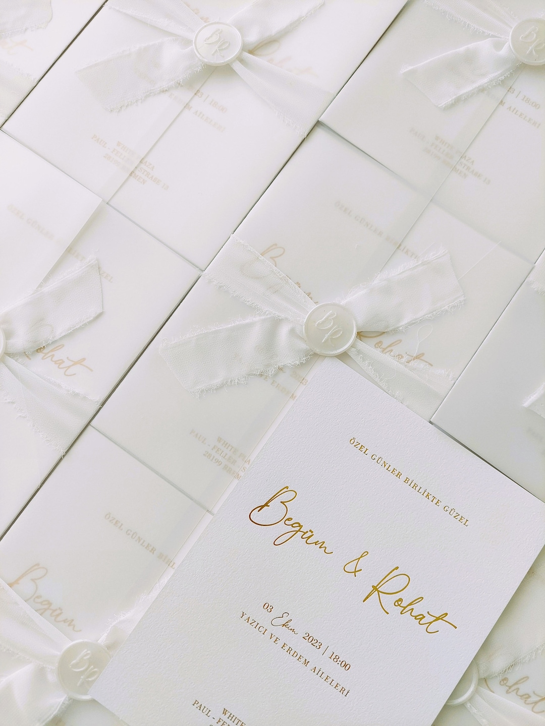 Vellum Paper Wedding Invitation, Wedding Invitations, Luxury Wedding ...