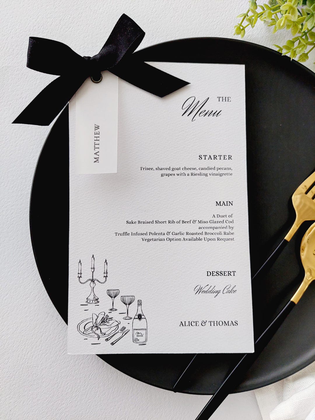 Menus With Names, Menu With Place Card, Wedding Menu, Event Menus ...
