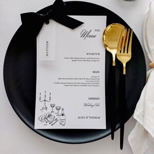 Menus With Names, Menu With Place Card, Wedding Menu, Event Menus ...