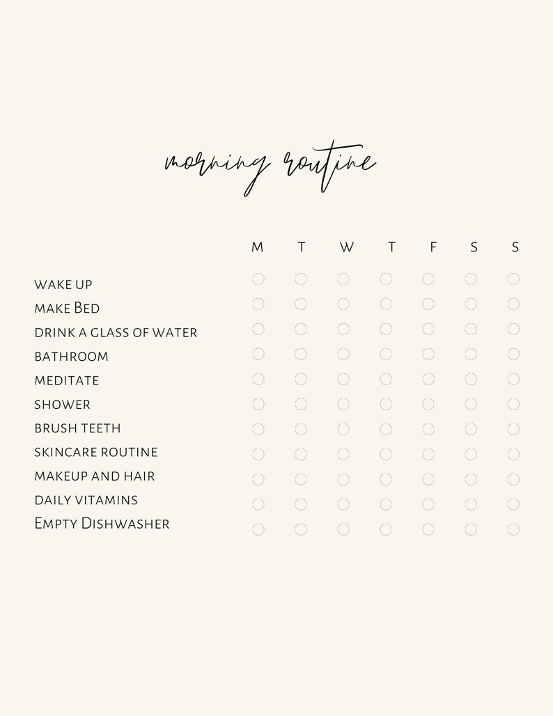 Morning Routine and Night Routine Habit Tracker. 2x Routine Habit ...