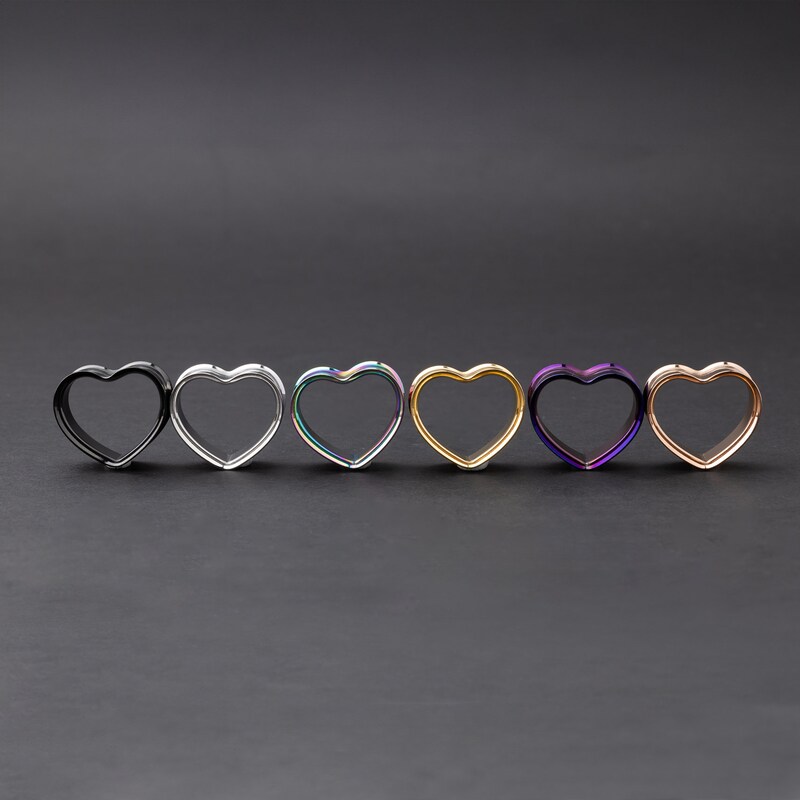 Heart Tunnels for Ears - Etsy