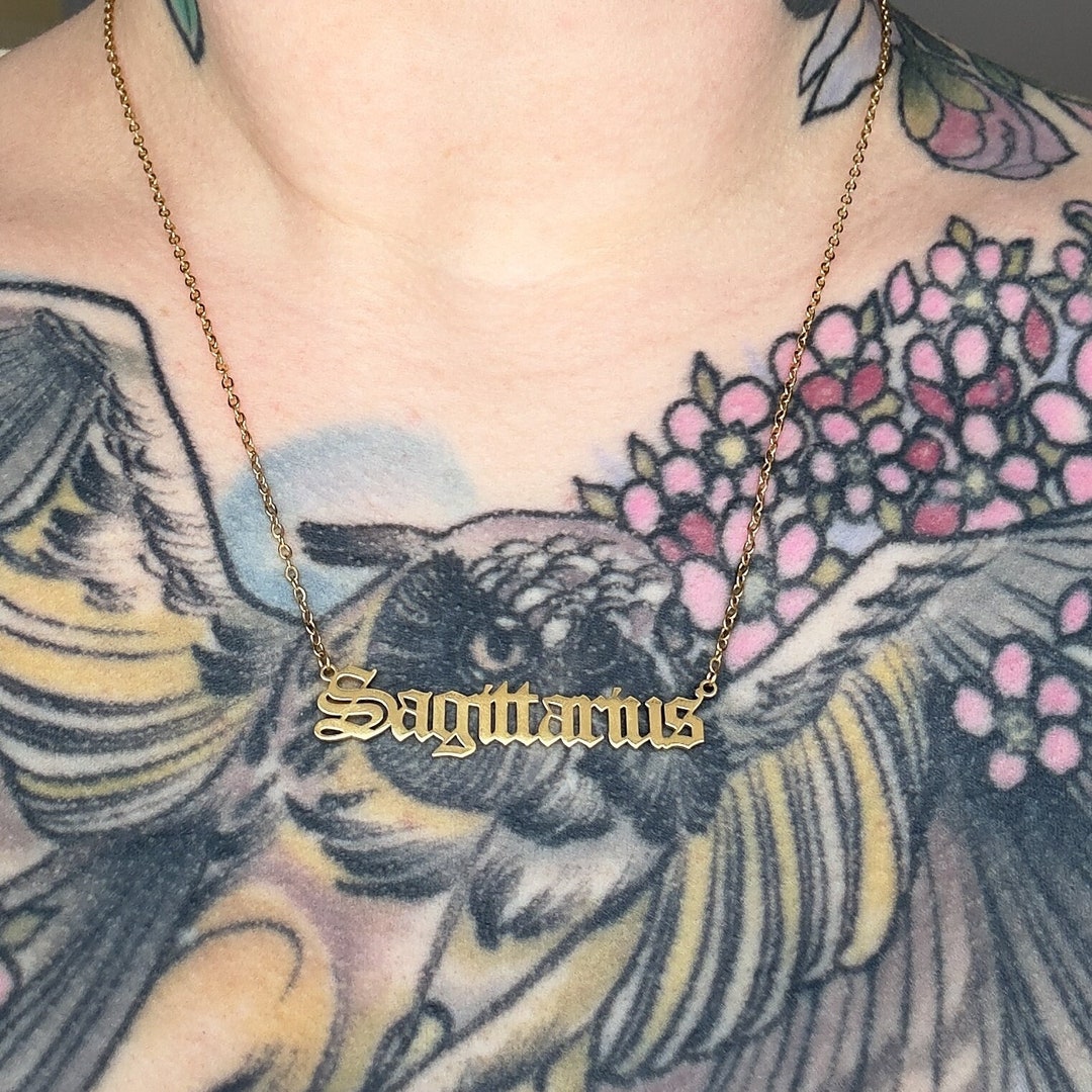 Star Sign Necklace, All Star Signs, Word Necklace, Zodiac, Astrology ...