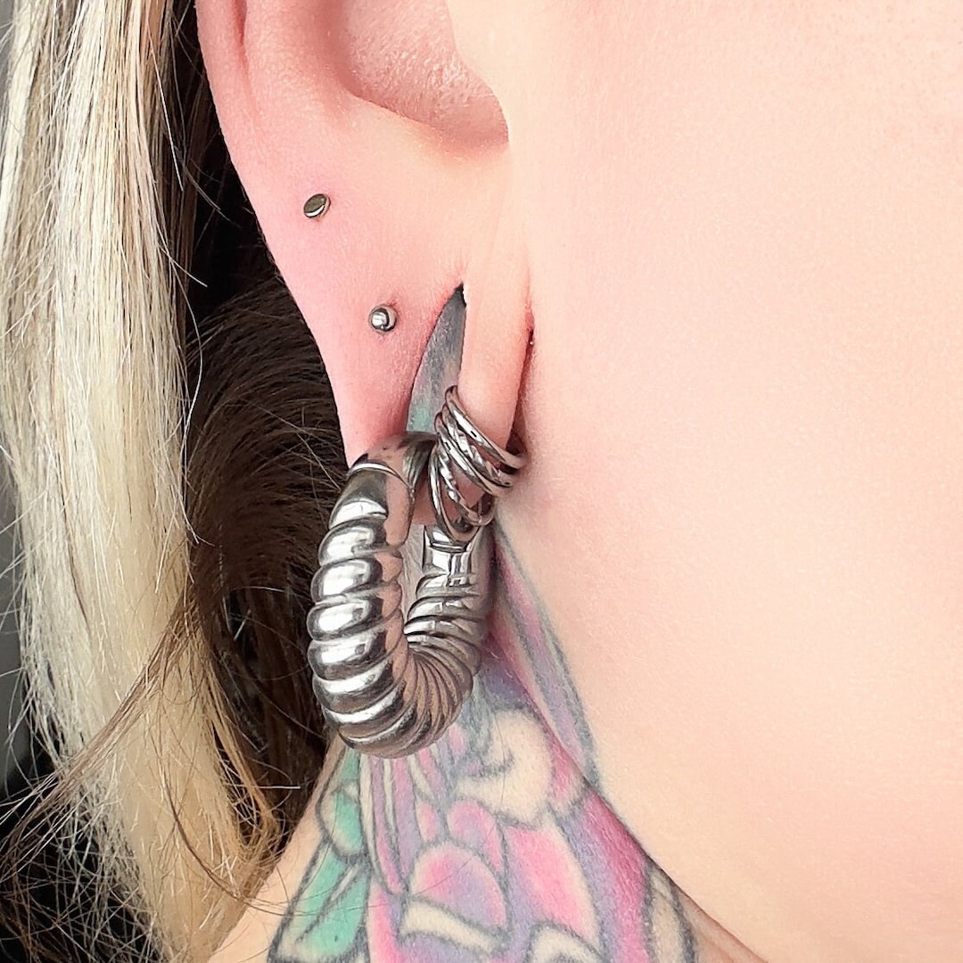 Stackable Hoops Multi Ring Stack for Stretched Ears | Twist Rope ...