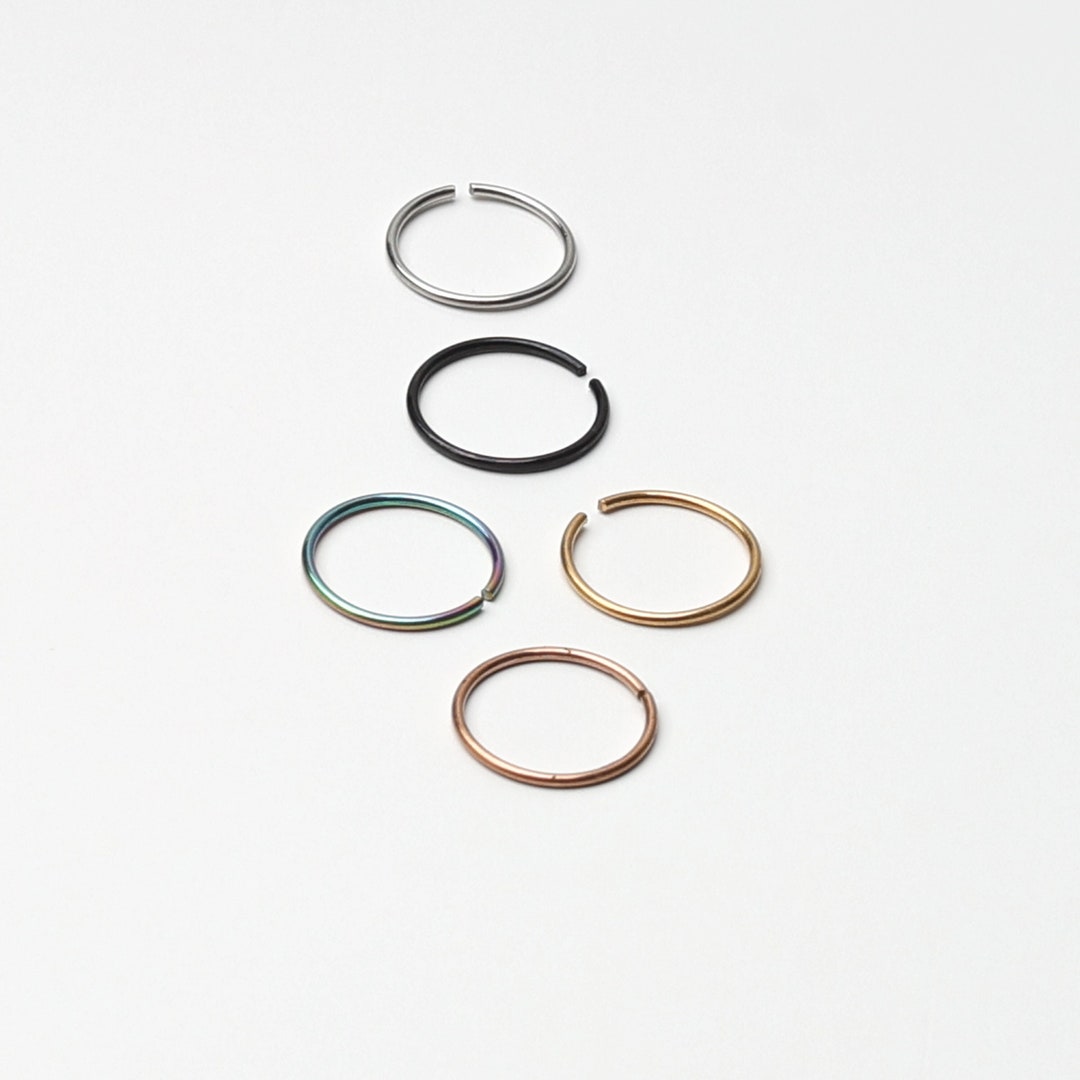 Nose Ring Hoop Varieties, Small Nose Hoop, Large Nose Ring, Subtle ...