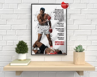 Muhammad Ali Knockout Poster - Etsy