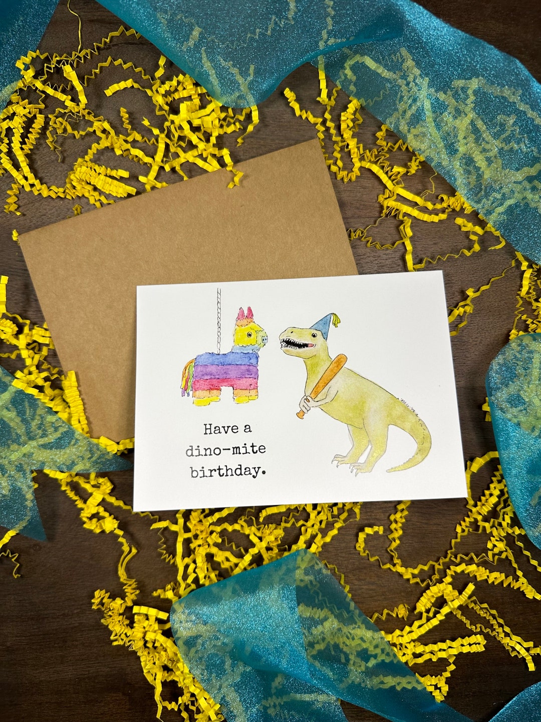 T-rex Birthday Card - Etsy