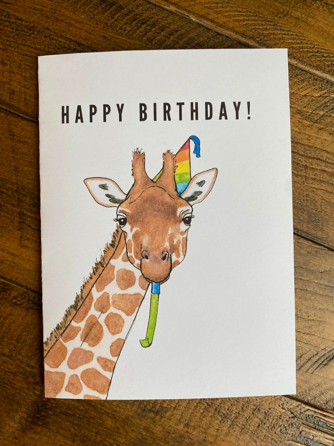 Giraffe Birthday Card - Etsy
