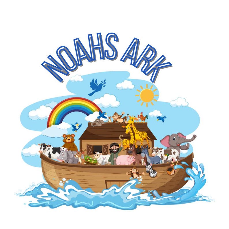 Printable Sunday School Noahs Ark Stickers Christian Faith Based ...