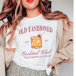 Old Fashioned Cocktail & Social Club Shirt, Gift for Whiskey Drinker ...