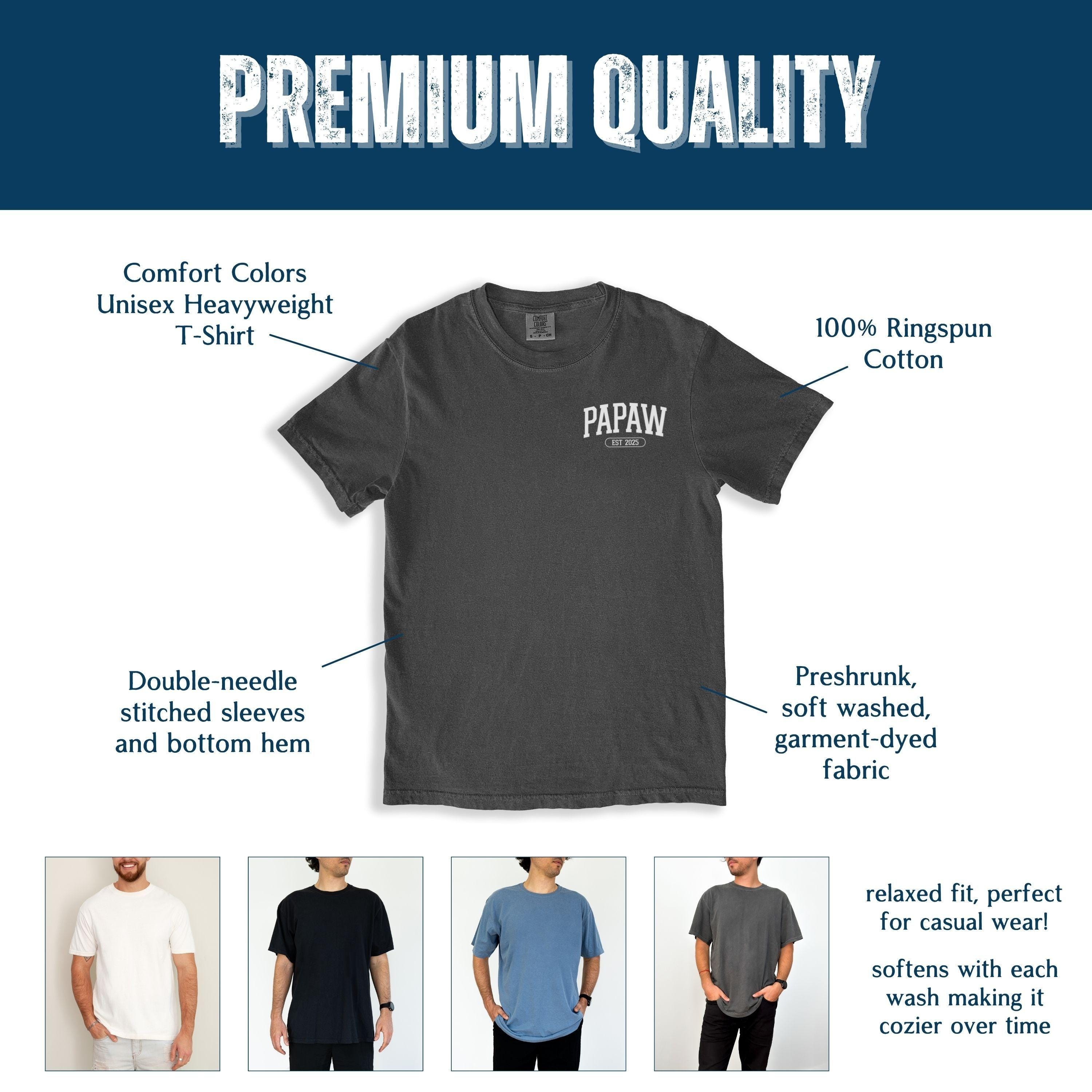 Papaw EST Shirt Custom Gift for Grandpa, Father's Day Gift for Papaw ...