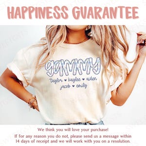 Custom Gammy Shirt, Personalized Grandma T-shirt, Gammy Graphic Tee ...