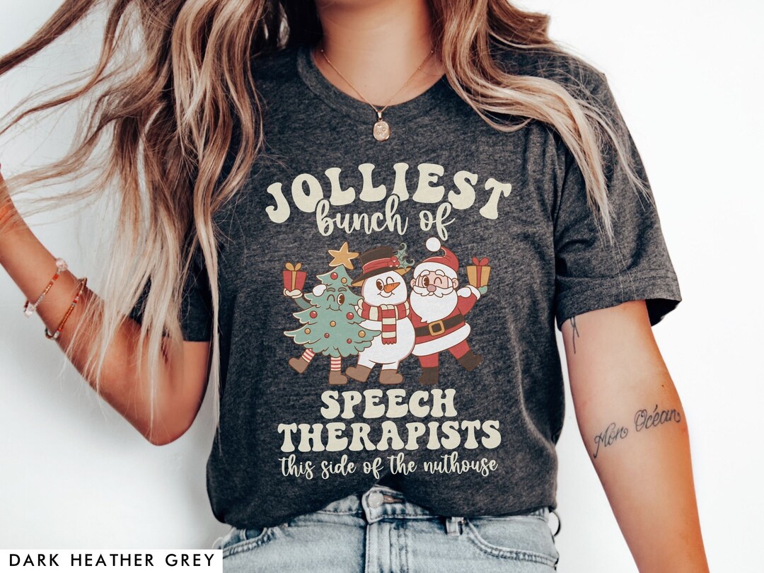 Speech Therapist Christmas Shirt, Speech Language Pathologist Shirts ...