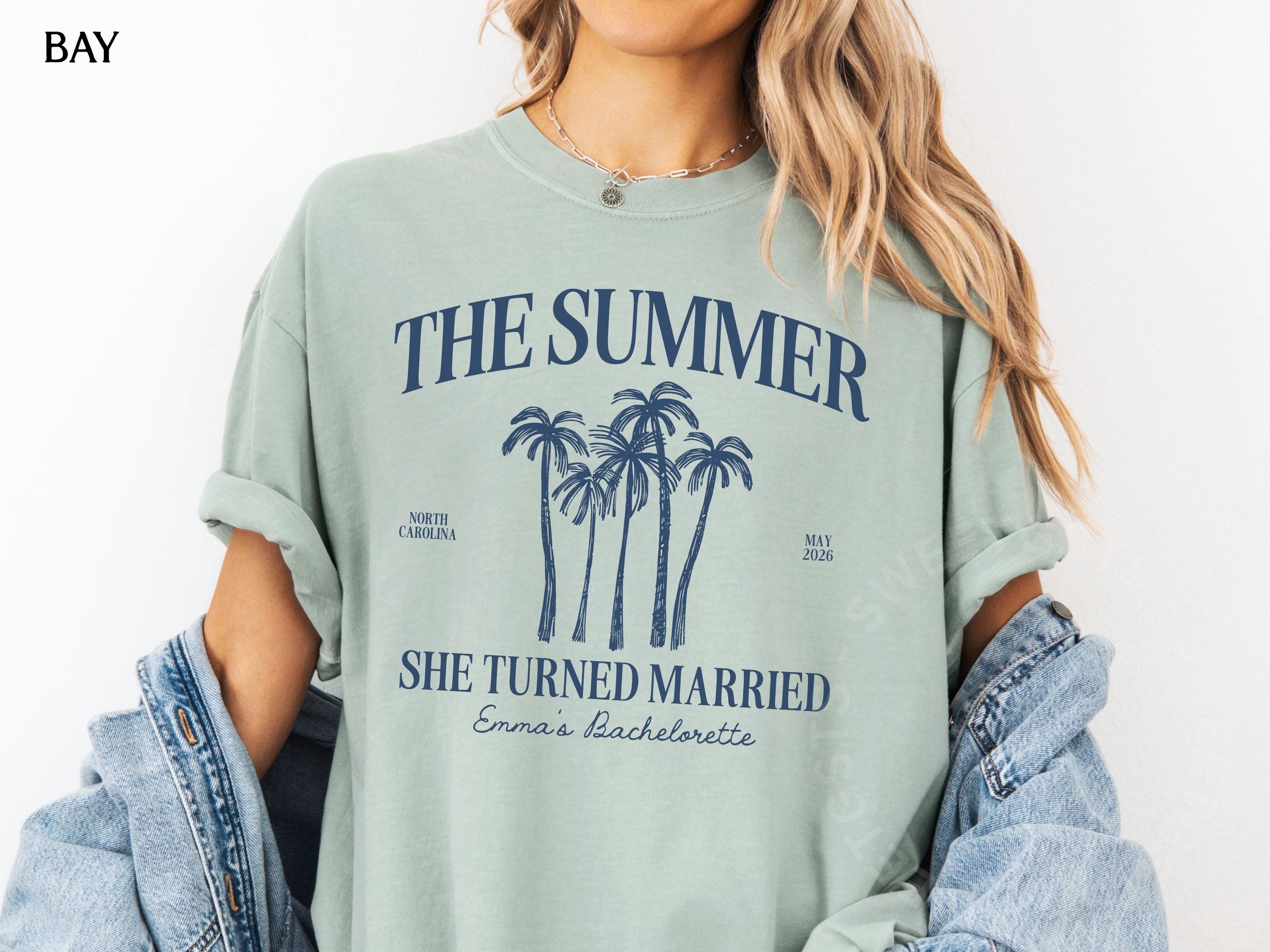 Summer I Turned Married Bachelorette Shirts - Personalized Bridal Party ...