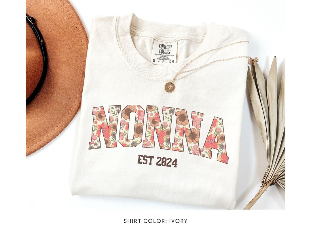 Nonna Shirt, Nonna Established Shirt, Nonna Gift, Pregnancy Announcement Gift for Grandparent ...