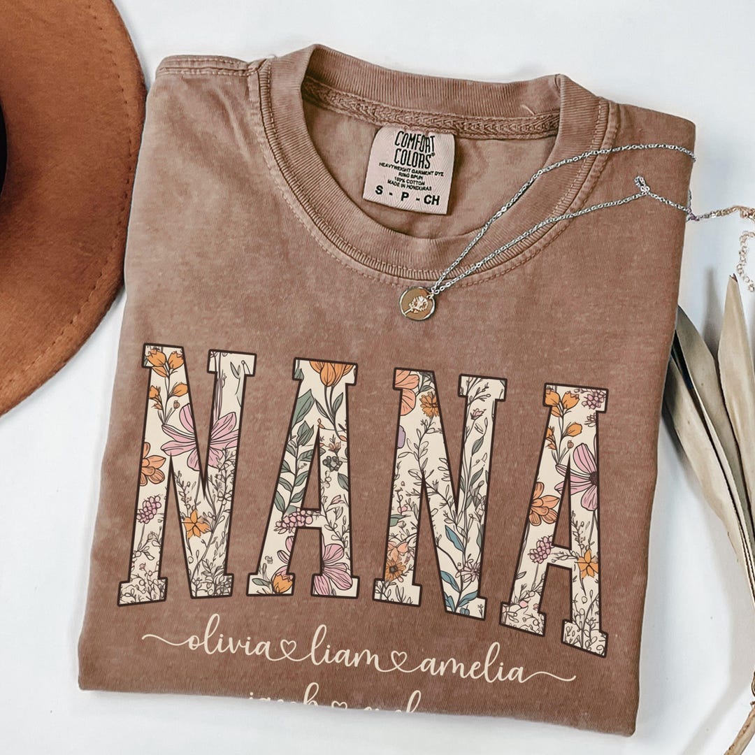 Custom Nana Shirt, Personalized Shirt for Nana, Mother's Day Gift From ...