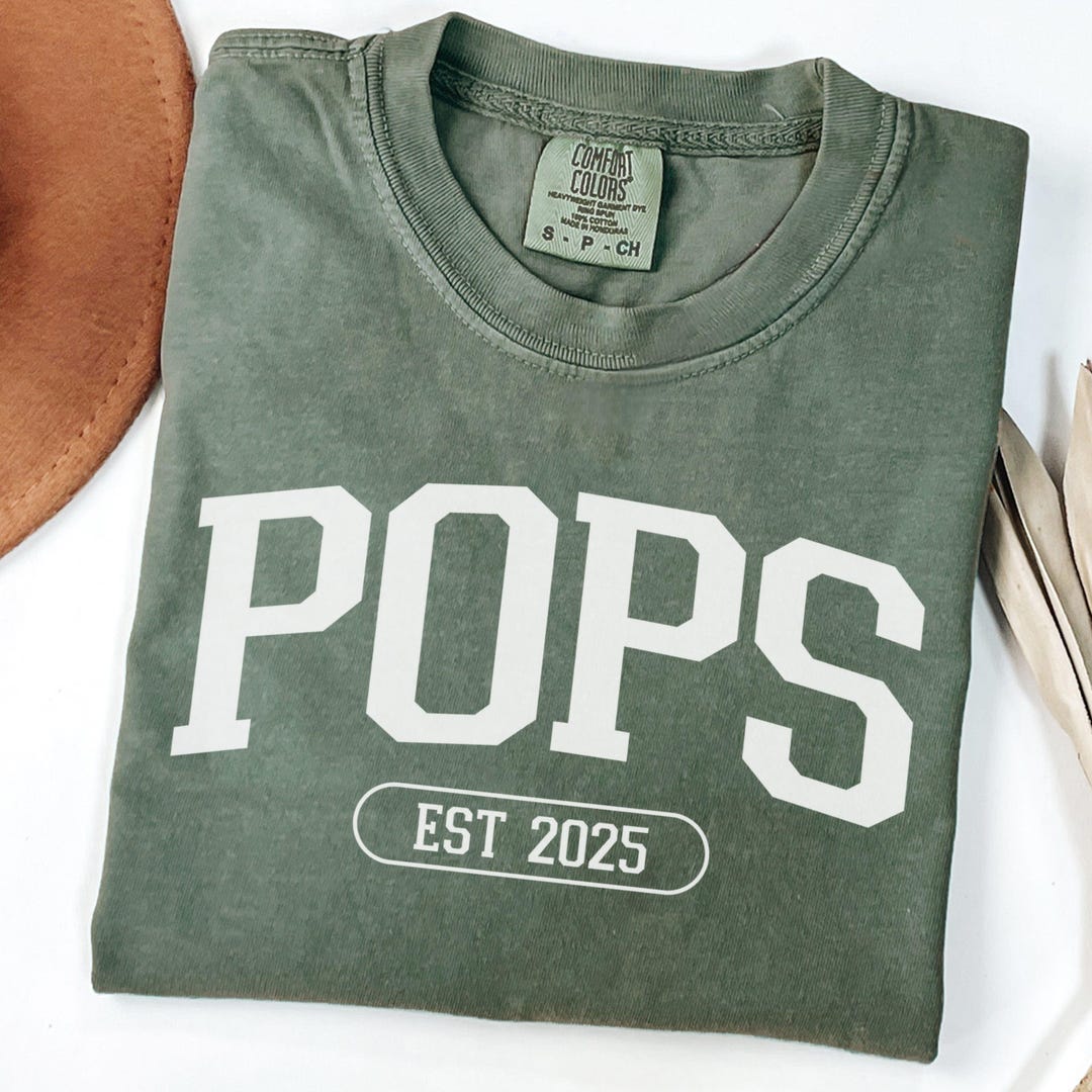 Pops EST Shirt Custom Gift for Grandpa, Father's Day Gift for Pops, New ...