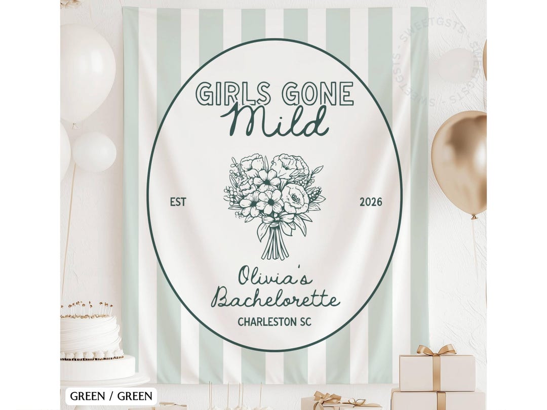 Personalized Girls Gone Mild Bachelorette Banner, Sleepover ...