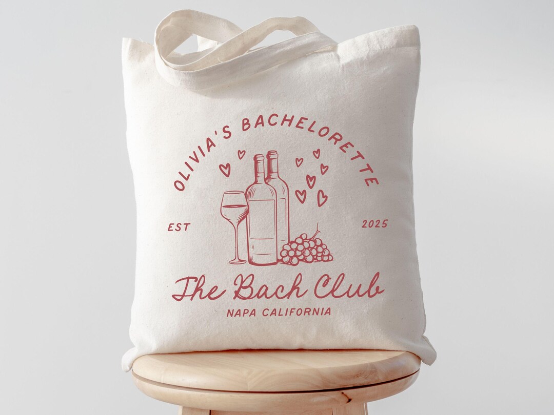 Bachelorette Tote Bags, Custom Bachelorette Merch, Wine Bachelorette ...
